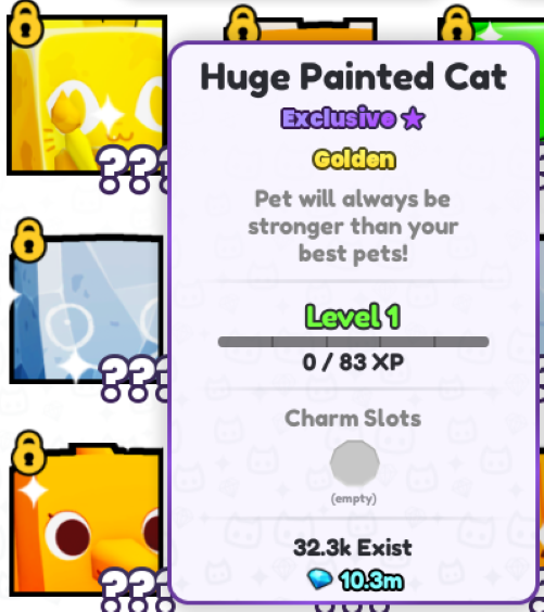 🔥 HUGE GOLD PAINTED CAT - ROBLOX Pet Simulator 99 ( PS99 ) 🔥 | eBay