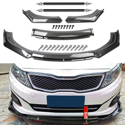 For Kia Optima K5 Rio Front Bumper Lip Splitter Spoiler Carbon Fiber ...