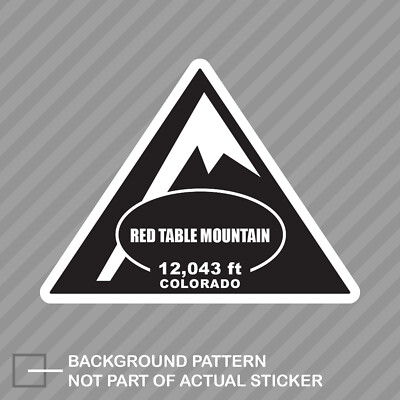Red Table Mountain Sticker Decal colorado summit peak mountaineering ...