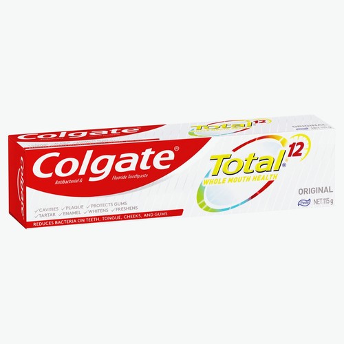 COLGATE TOOTHPASTE TOTAL 115G ORIGINAL ANTIBACTERIAL&FLUORIDE COLG ...