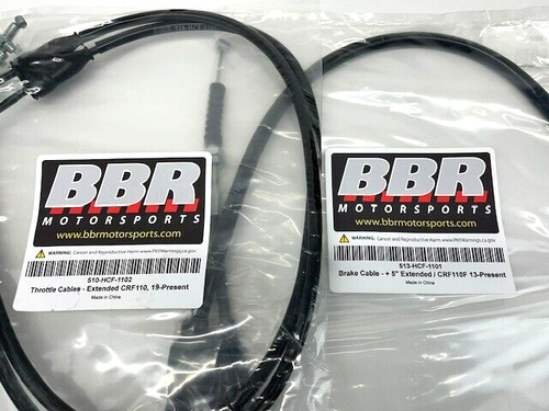 2019-2024 Honda CRF110F CRF 110 Extended Throttle & Front Brake Cables ...