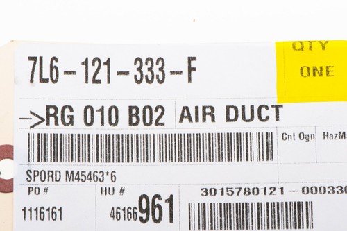 2008-2010 VW Volkswagen Touareg Front Radiator Air Duct OEM NEW ...