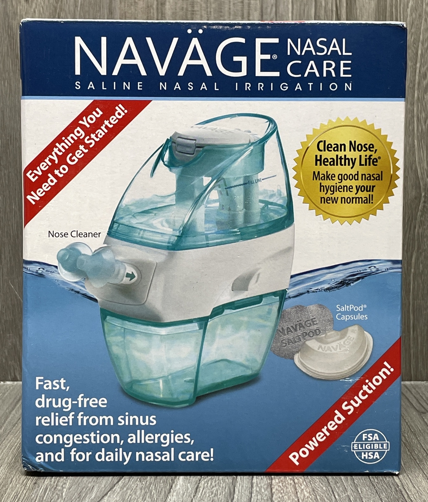 Navage Nasal Care Saline Nasal Irrigation w/12 SaltPods SDG-2 Powered ...