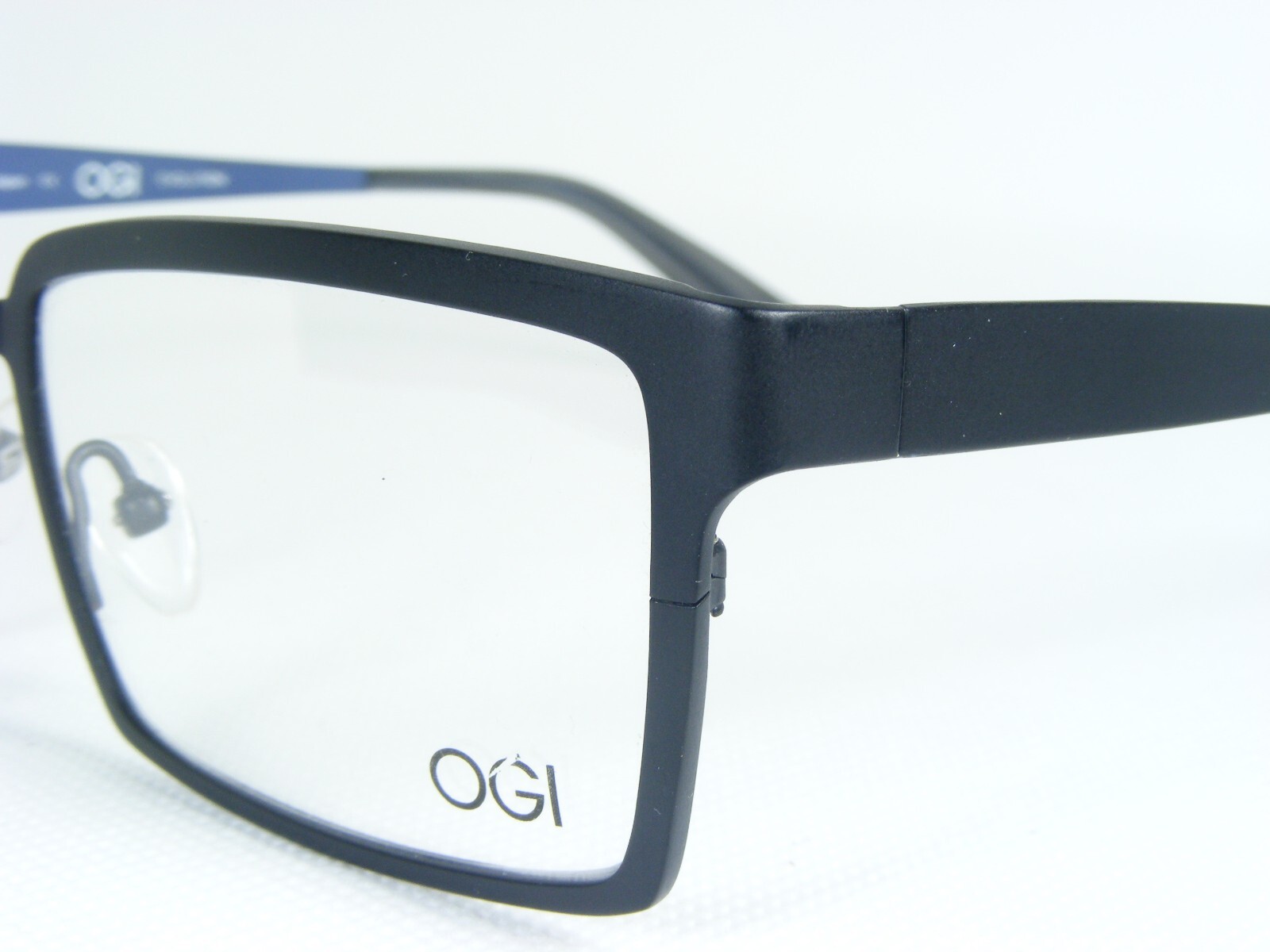 OGI EVOLUTION 5042 1323 MATT BLACK /BLUE EYEGLASSES GLASSES TITANIUM 54 ...