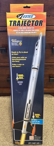 Estes Trajector Pro Series II Flying Model Rocket Kit Sealed Ripped Top ...
