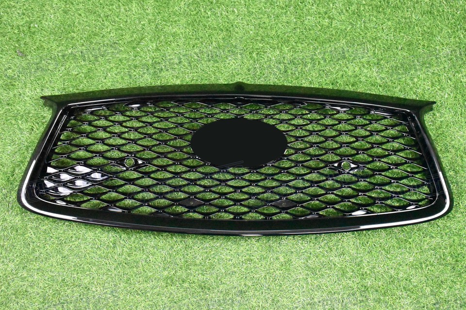 For 2017-2018 INFINITI Q60 Gloss Black Front Bumper Grille Without ...