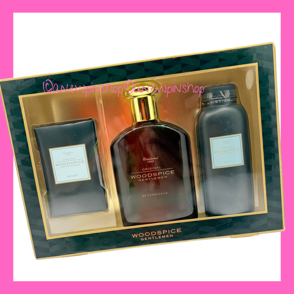 M&S Men Woodspice Aftershave 100ml Talcum Powder Soap Gift Set Box NEW ...