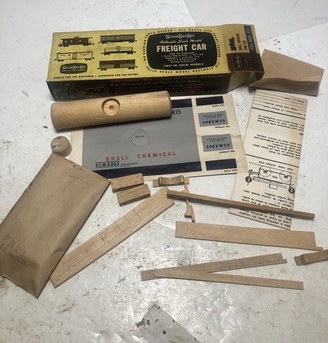 STROMBECKER HO GAUGE SCALE MODEL SHELL CHEMICAL TANK CAR R-31 WOOD TOY ...