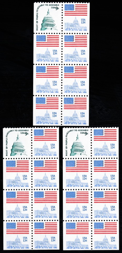 US Stamps # 1623c Lot Of 3 Perf 10 Panes | eBay