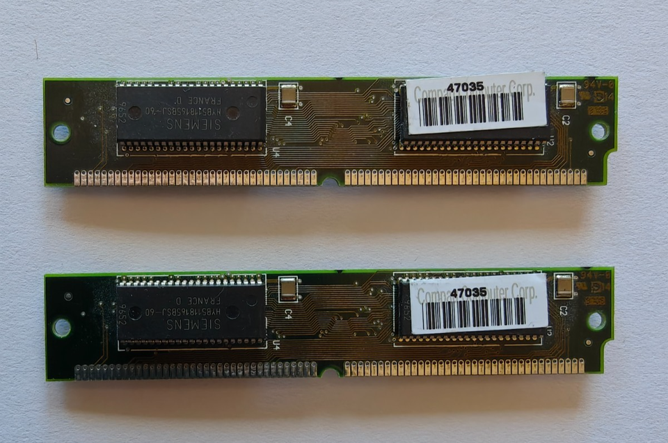EDO Memory Compaq Siemens HYM322005S-60 60ns 72-Pin EDO SIMM 16MB Kit ...