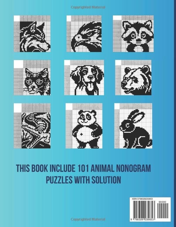 ANIMAL NONOGRAMS: NONOGRAM PUZZLE BOOK | eBay
