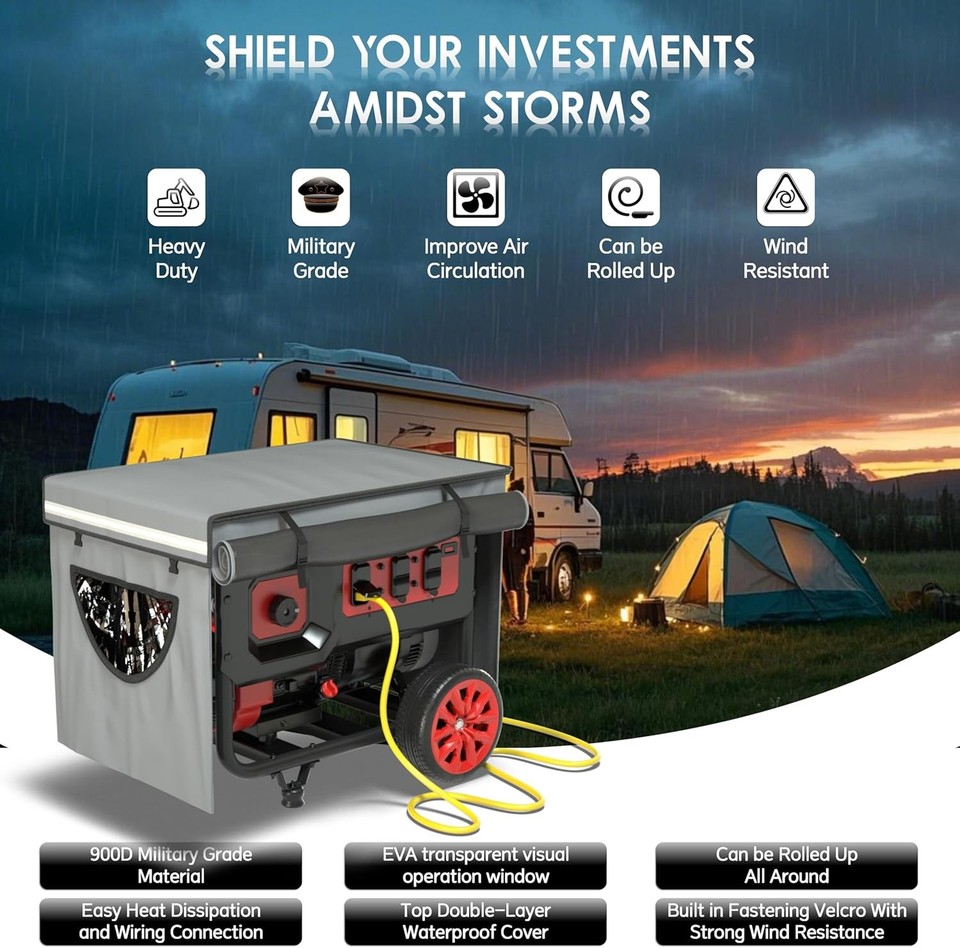 Generator Covers While Running, Generator Cover for Outside Heavy Duty ...
