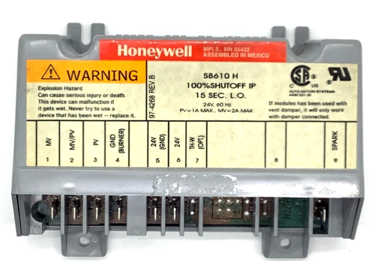 S8610H Honeywell Furnace Pilot Module Control Board S8610H1038 used ...
