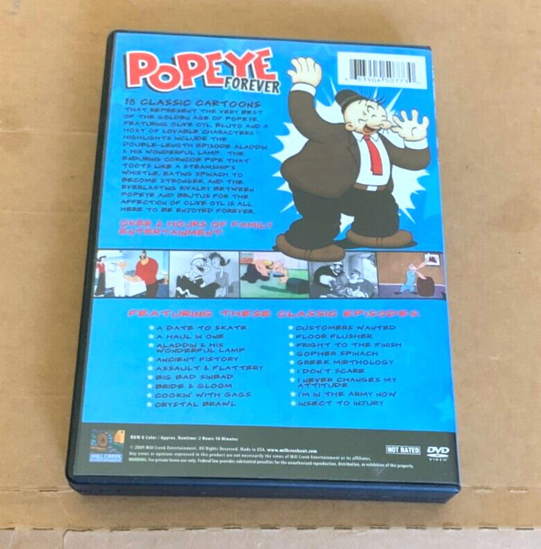 Popeye Forever (DVD, 2009) 18 classic episodes. | eBay