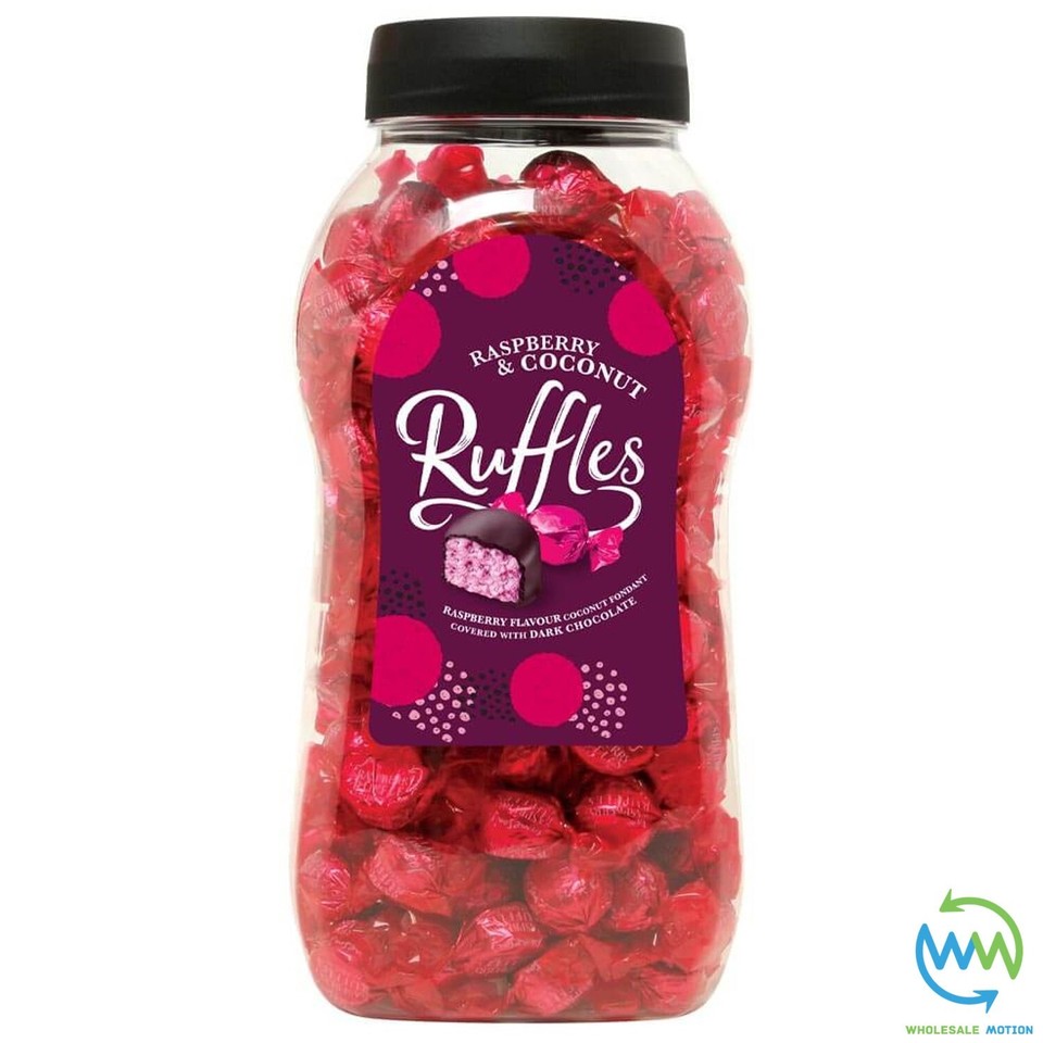 Jameson's RASPBERRY & COCONUT RUFFLES Candy Retro DARK CHOCOLATE CREAMS ...