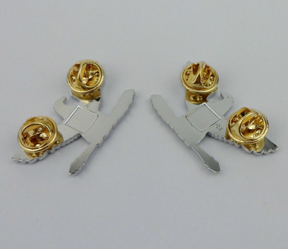 US COLONEL RANK INSIGNIA US COLONEL HAT LAPEL PIN PAIR METAL BADGE | eBay