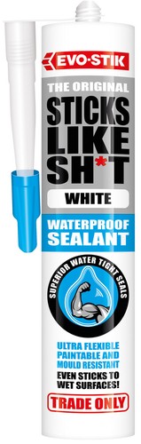 Evo-Stik Sticks Like SH*T | Waterproof Sealant Flexible | WHITE CLEAR ...