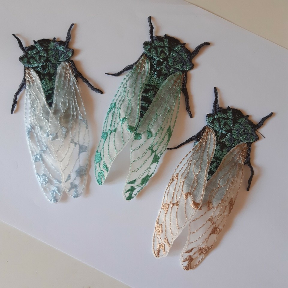 Cicada Realistic Bug Insect Handmade Sew-On Embroidered Patch | eBay