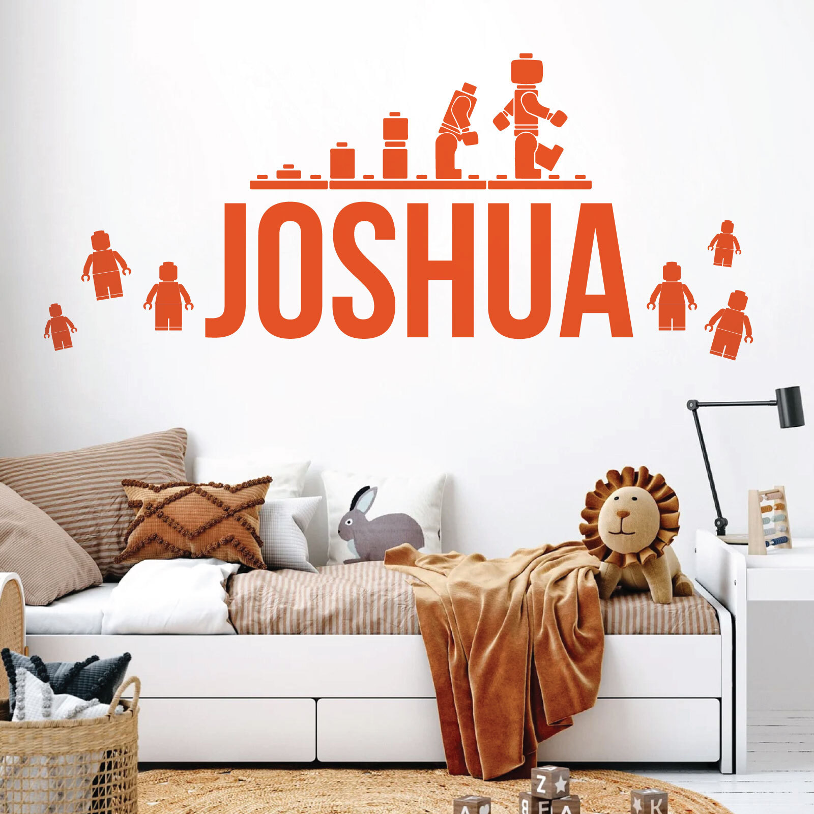 Personalised Name Children Wall Art Sticker - Lego Movie, Lego Blocks ...
