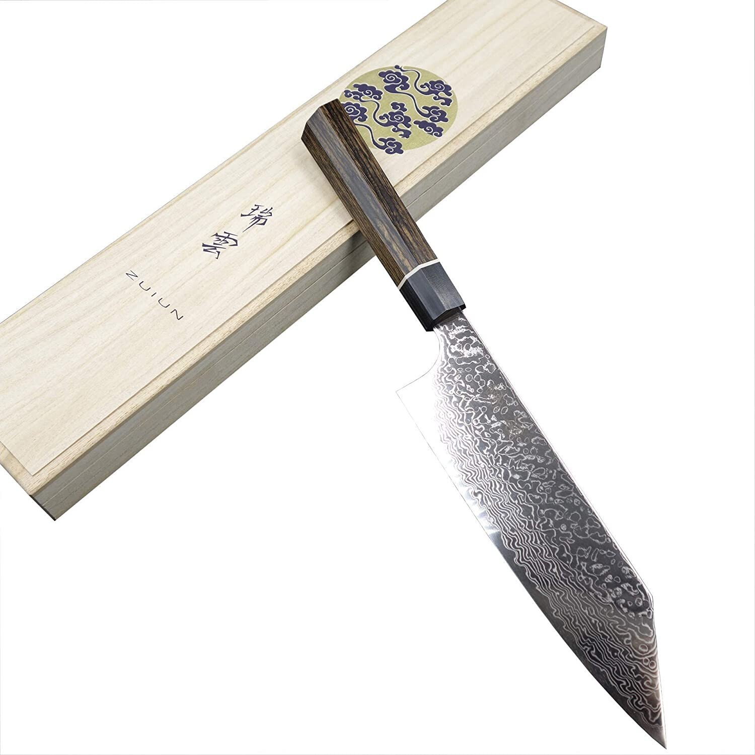 Mizuun Kaneji Seki Damascus Super Gold 2 Santoku Knife7.1 in/180 mm ...