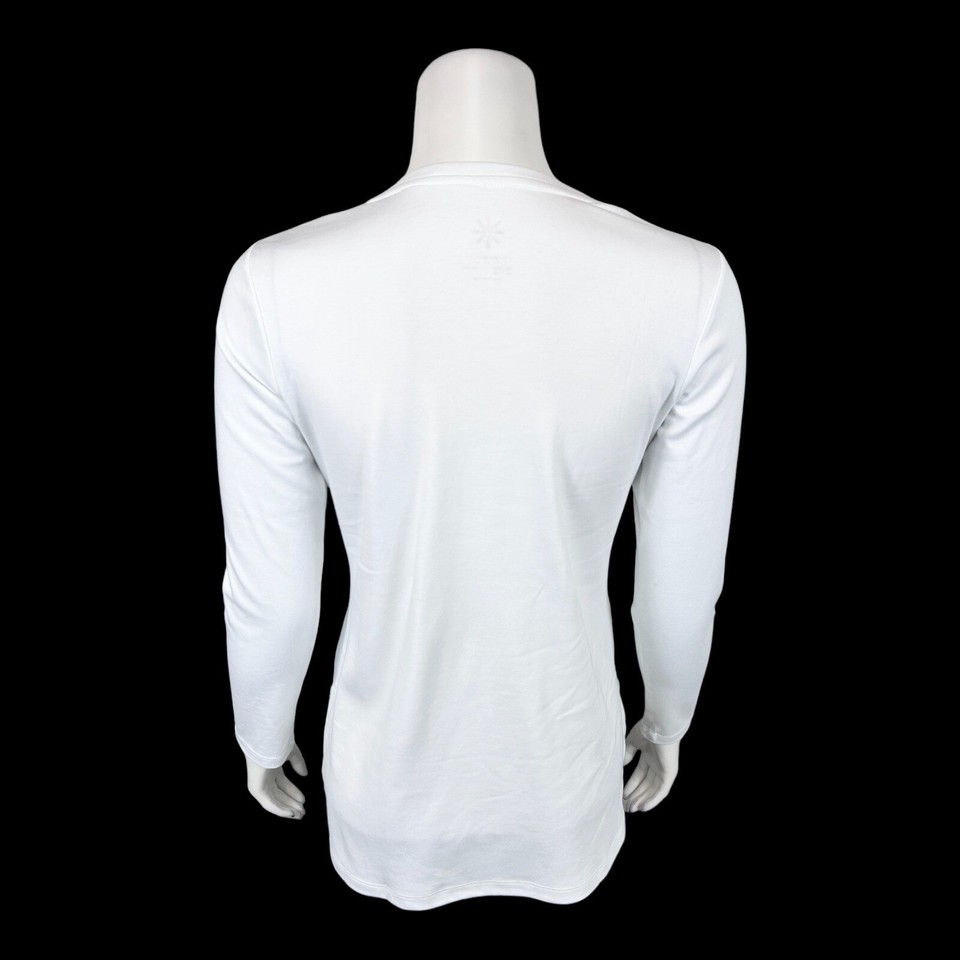 Isaac Mizrahi Essentials Petite Pima Cotton Tunic Solid Bright White PXXS Size | eBay