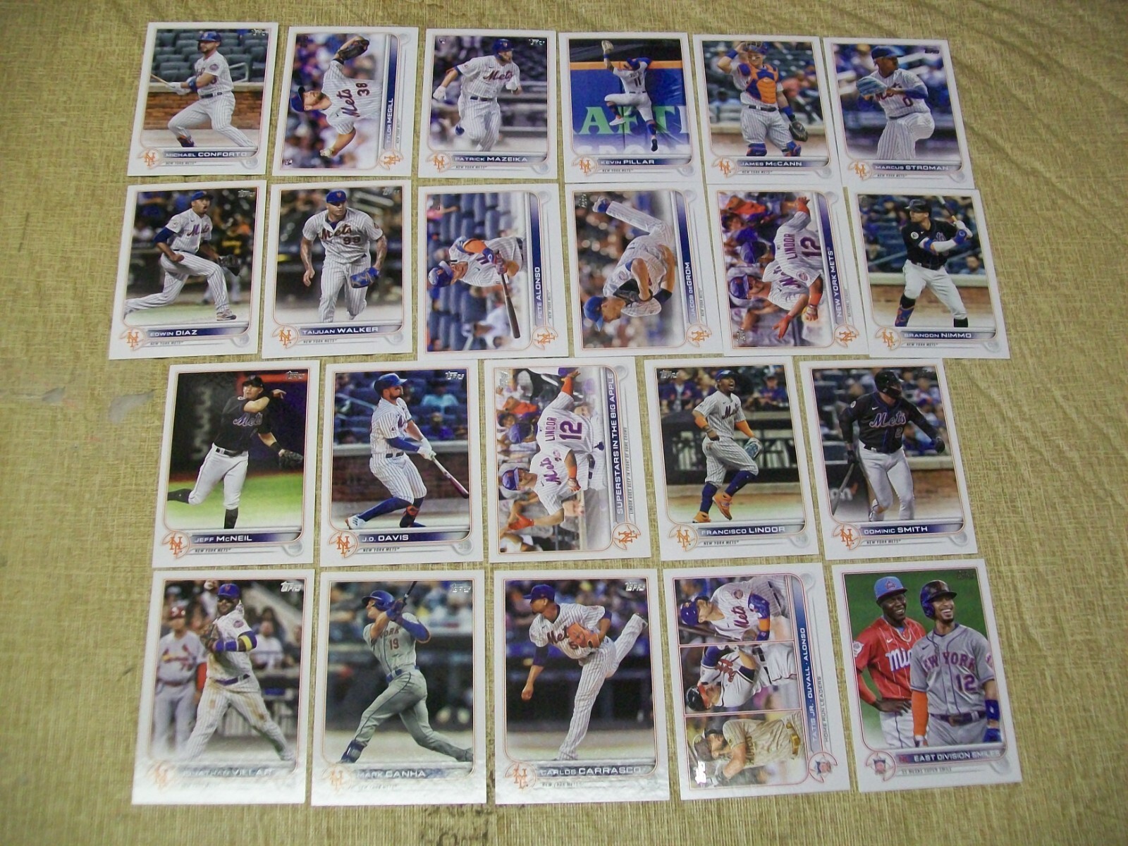 2022 Topps Baseball New York Mets 22 Card Team Set | eBay