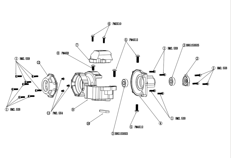 VITAVON CNC Alu7075 Center Transmission /Tranny For UDR Traxxas 1/7 ...