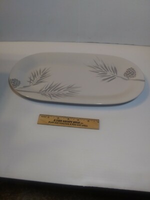 Lenox Alpine Pinecone Hors D'oeuvres Tray Serving Platter | eBay