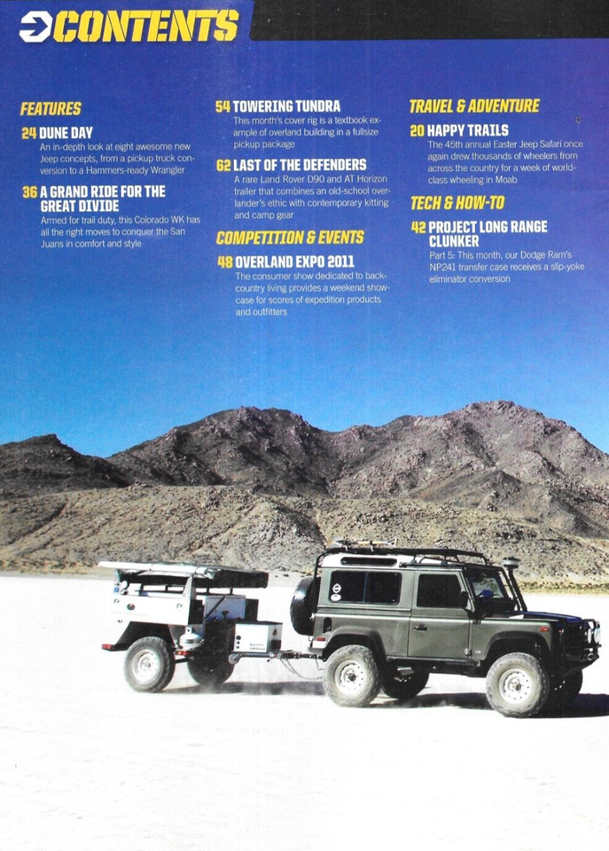 Four Wheeler Auto Magazine Extreme Expeditions Jeep Toyota Land Rover T ...