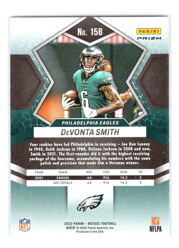 DeVonta Smith 2022 Panini Mosaic #158 Mosaic Green Color Match | eBay