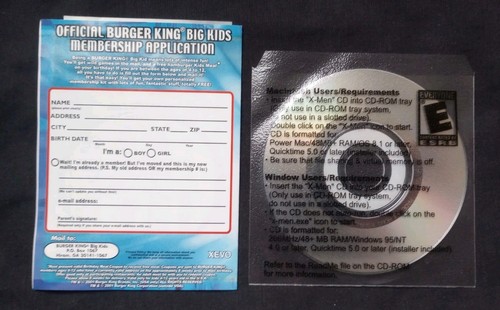 Burger King PC CD Marvel X-Men Evolution 2001 Nightcrawler,Wolverine | eBay