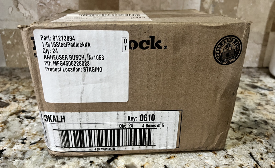 Case of 24 Master Lock 3KALH Long Code 0610 Keyed Alike Sealed New | eBay