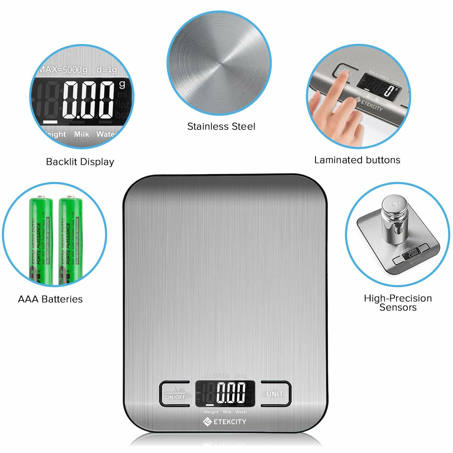 Multiuso Pesa Digital De Peso Pesos Pesas Digitales Bascula Comida Para ...