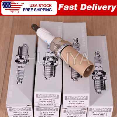 6 PCS NGK Laser Iridium Spark Plugs PLFR5A11 22401-5M015 FOR VQ35 VQ40 ...