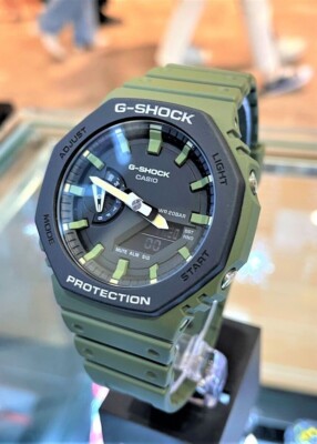 Casio G-Shock GA2110 GA-2110SU G Shock Green Army Mens Watch | eBay
