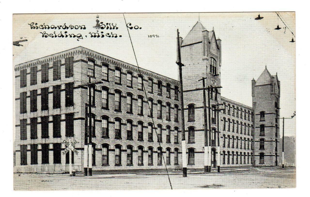 MI - BELDING MICHIGAN Postcard RICHARDSON SILK MILL | eBay