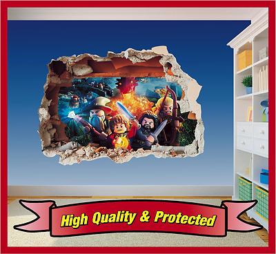 Lego Hobbit Hole in Wall - Lord of the Rings Print Vinyl Sticker Decal ...