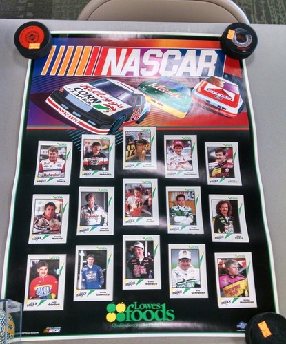 Jeff Gordon Rookie Card Lowes Food and Maxx Nascar Poster and Sticker ...