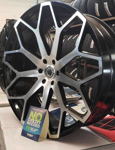 28" Inch Black Machined Elure 046 Wheels Rims 26 6x139.7 6x5.5 Borghini ...