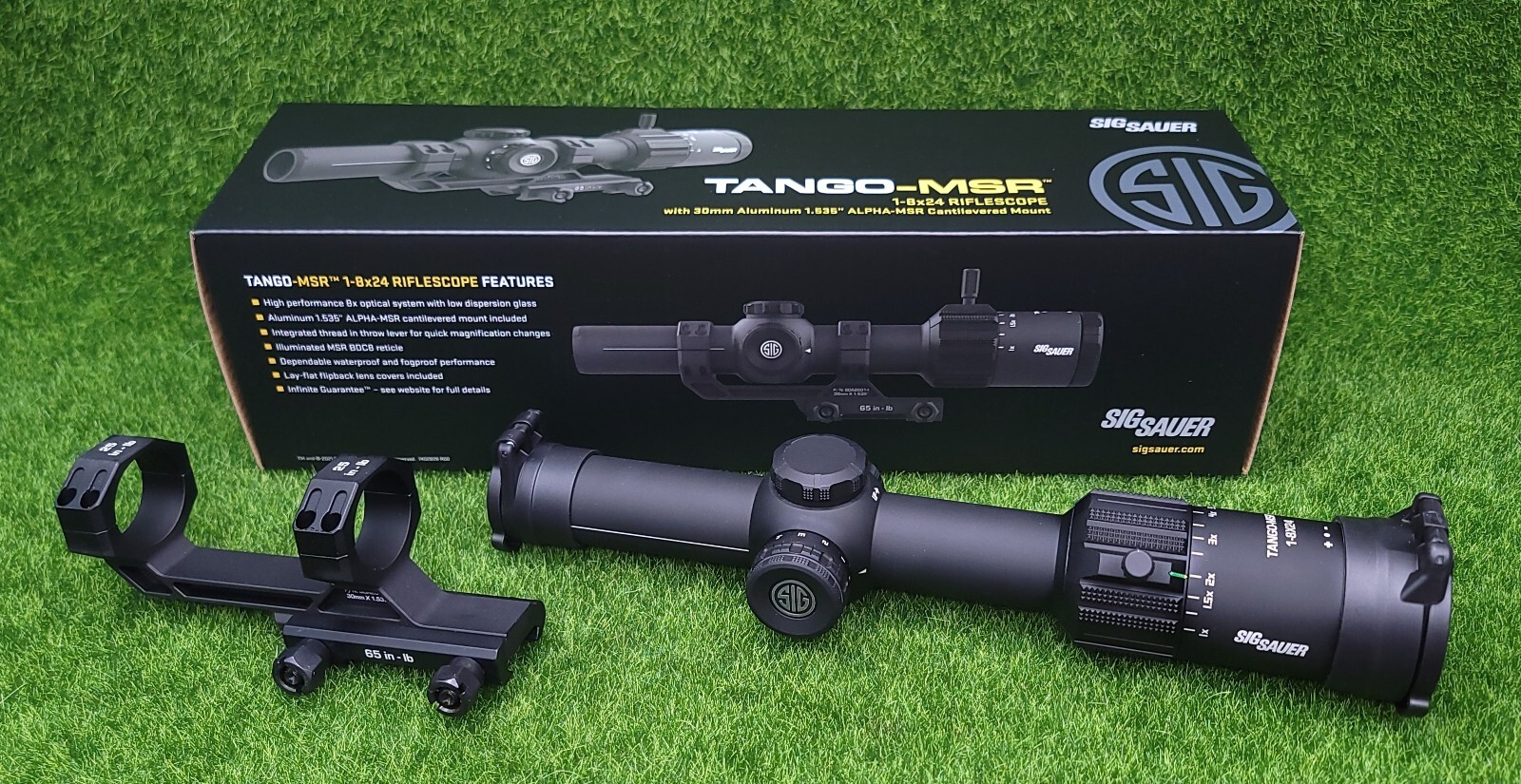 Sig Sauer TANGO-MSR 1-8x24mm Riflescope, MSR BDC-8 Reticle, MSR Mount ...