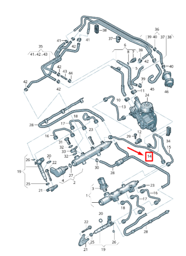 Original AUDI VW A4 allroad quattro Avant S4 Kraftstoffleitung ...