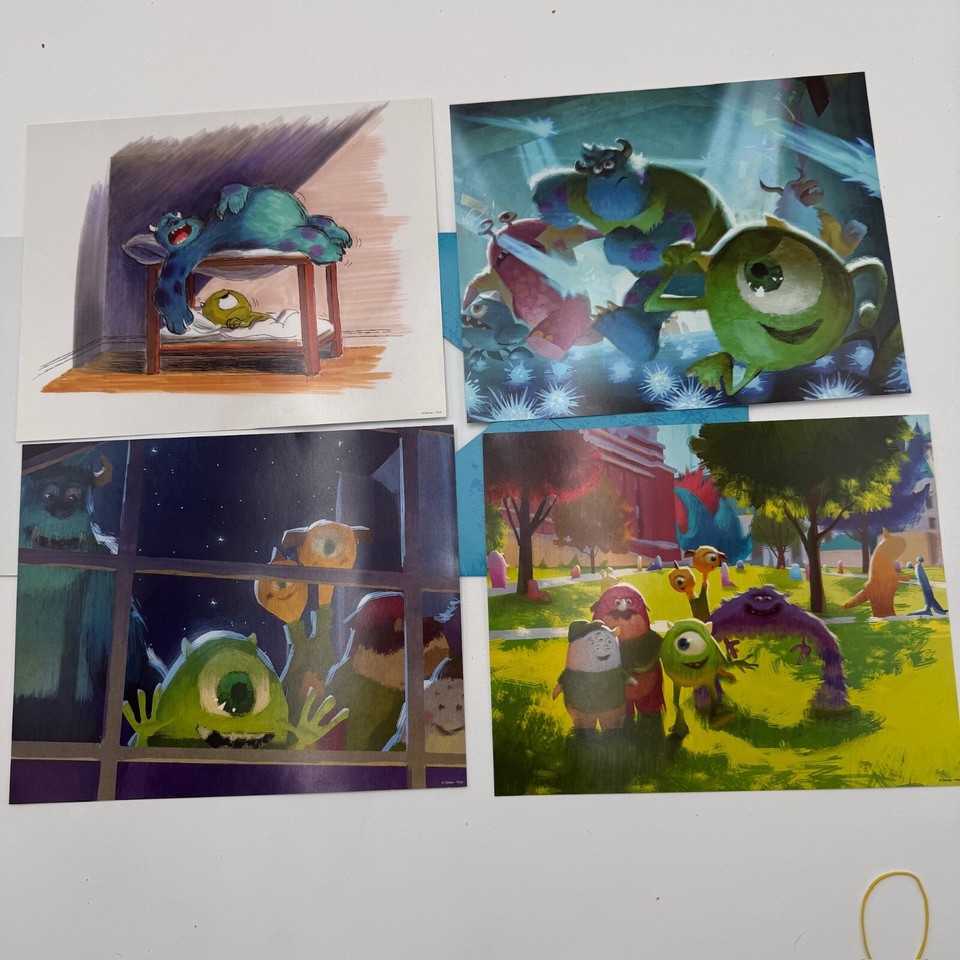 Disney Movie Rewards Monsters University Concept Art Postcard Set Pixar ...