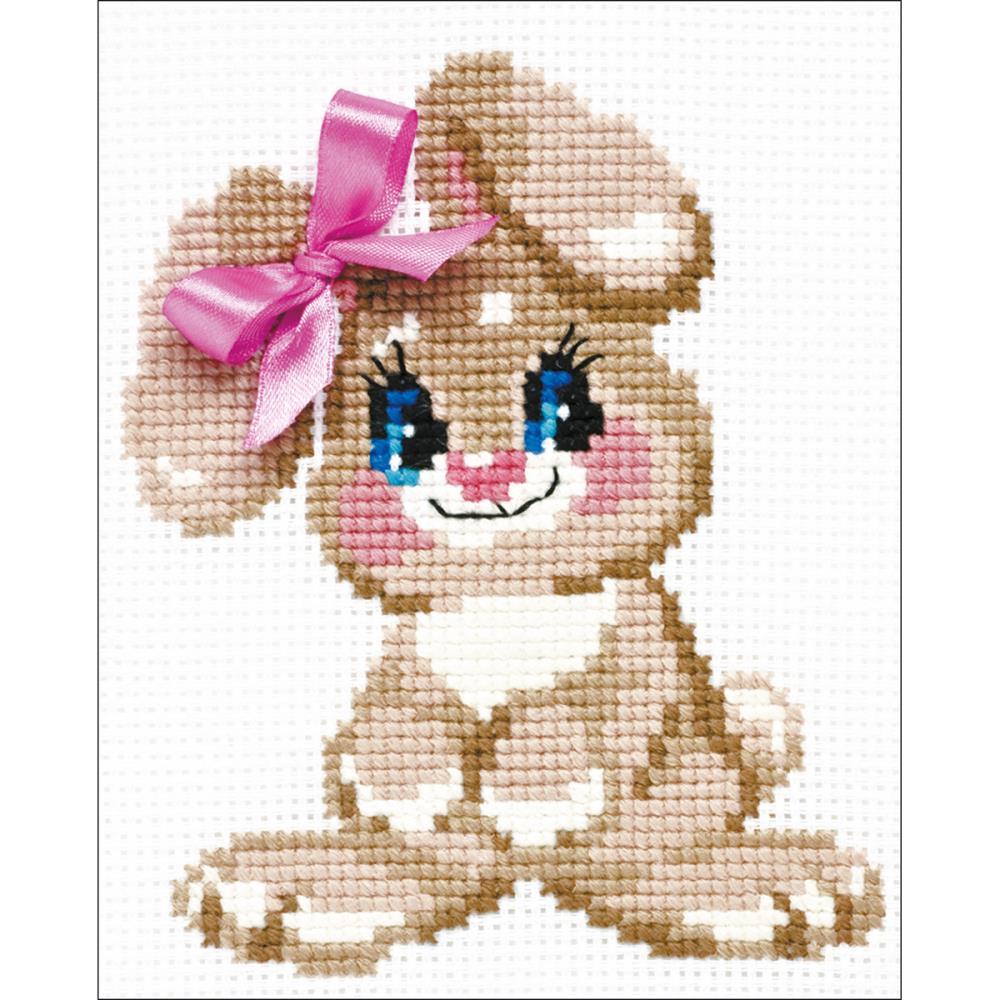 Riolis Baby Rabbit Counted Cross Stitch Kit, NEW | eBay