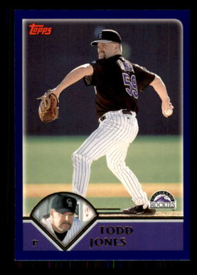 2003 Baseball Topps Todd Jones Colorado Rockies #213 | eBay