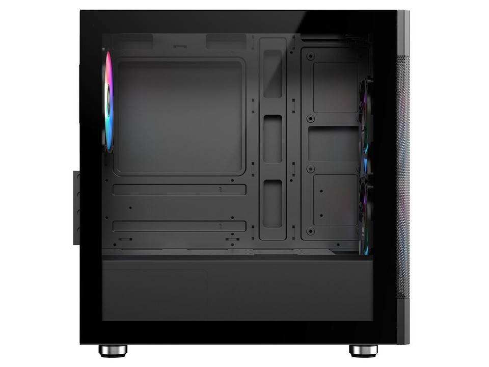Sama ARGB Q5 Black Micro ATX Tower Gaming Computer Case, 3x120mm ARGB ...