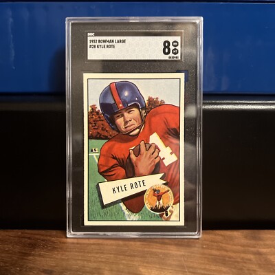 1952 Bowman Large Football #028 Kyle Rote RC SP SGC 8 NmMt | eBay