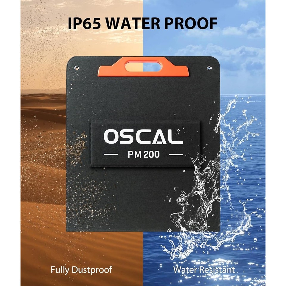 Blackview OSCAL PM200 200W Foldable Off Grid Solar Panel with Kickstand ...