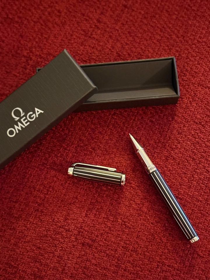 Omega Watch Executive Rollerball Pen, 0.6 Black Ink, Refillable, Luxury ...