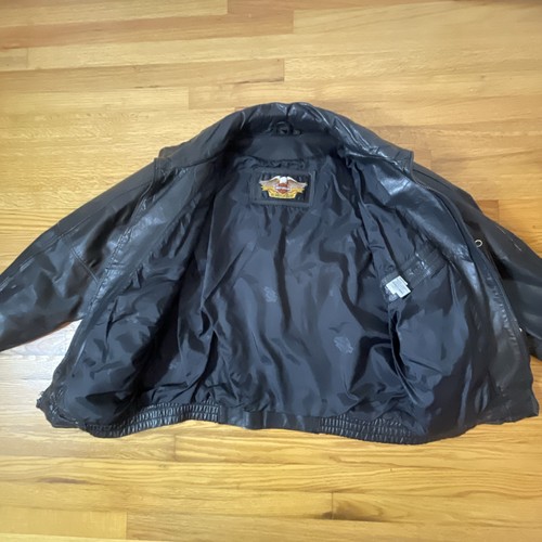 Harley Davidson Genuine MotorClothes Leather Jacket Mens XL - Black ...