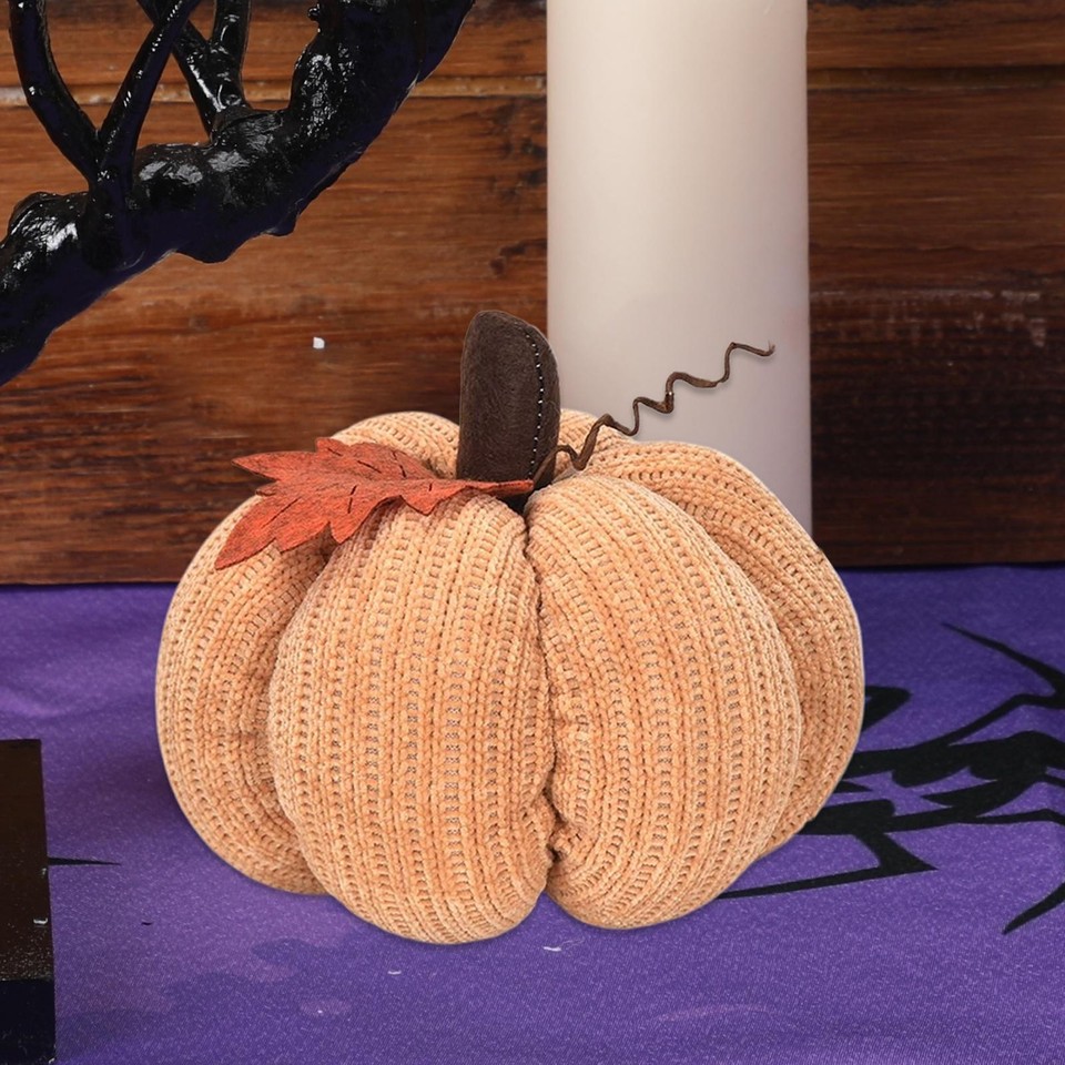 Pumpkin Decor Knitted Pumpkin Decoration Thanksgiving Table | eBay ...